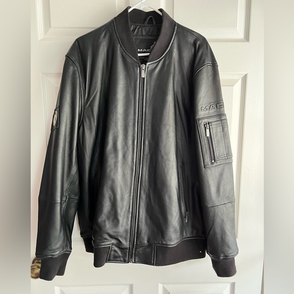 Mack | Jackets & Coats | Mack Truck Leather Bomber Jacket Xl | Poshmark